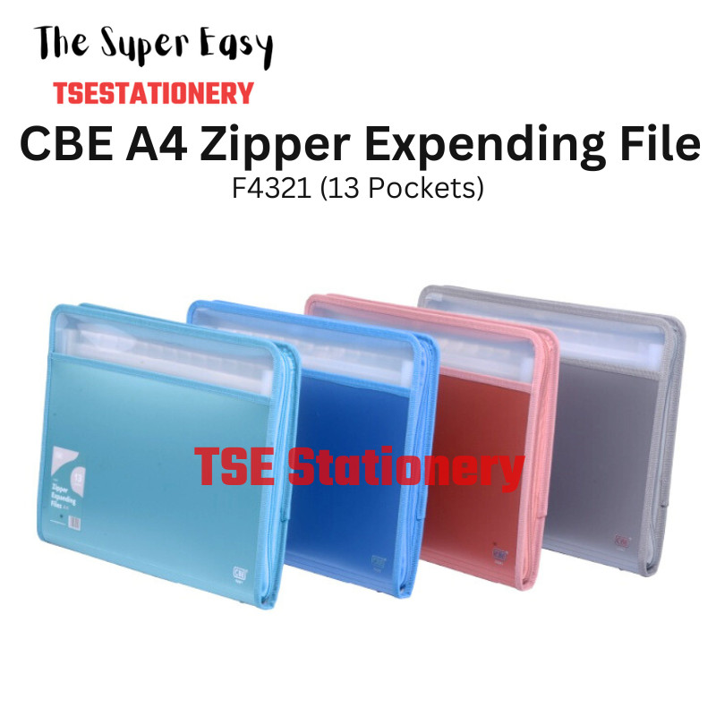 CBE A4 F4321 Zipper Expanding File File Filing Pocket File Fail ...