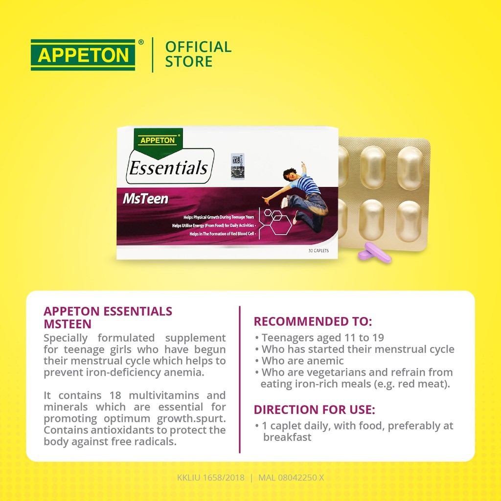 APPETON Essential Teengrow / MsTeen 30s [Teenager - Girls Health ...