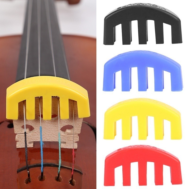 Rubber Practice Volume Control Violin Mute Silencer for 4/4 3/4 1/2 ...