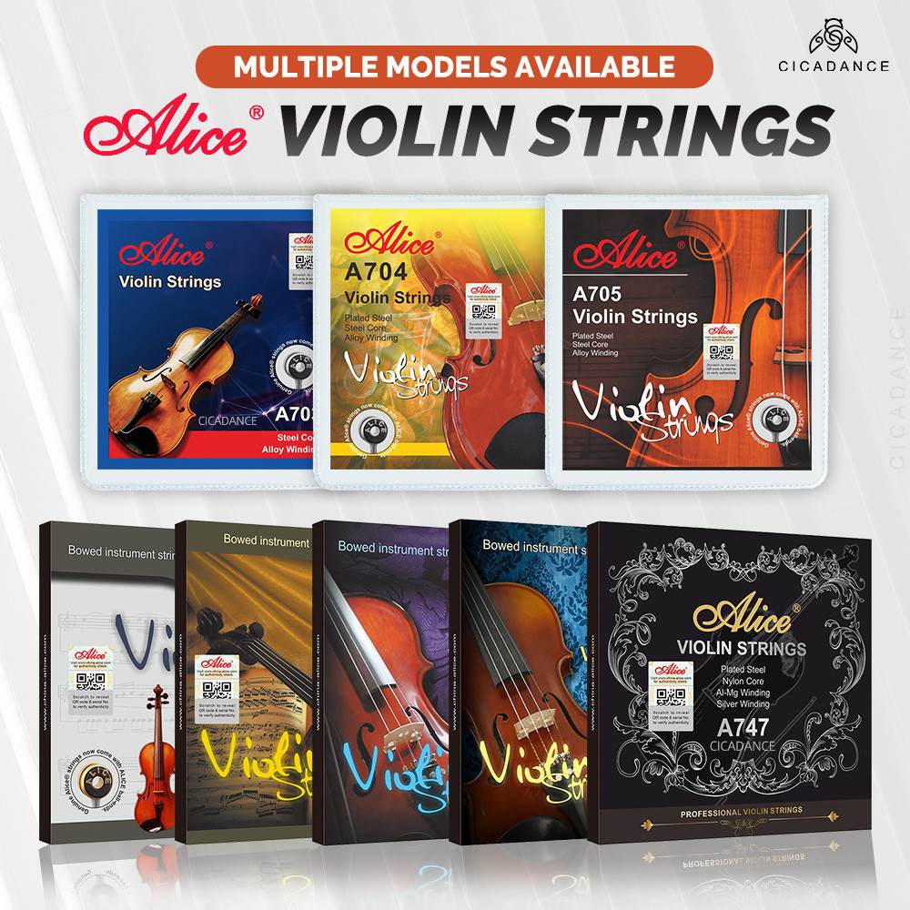 Alice Professional Violin String Set A703/A704/A705A706/A707/A708/A709/A747 4 tali full set ...