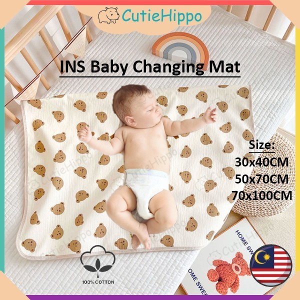 Baby Washable Changing Mat Waterproof Mattress Bedsheet Breathable ...