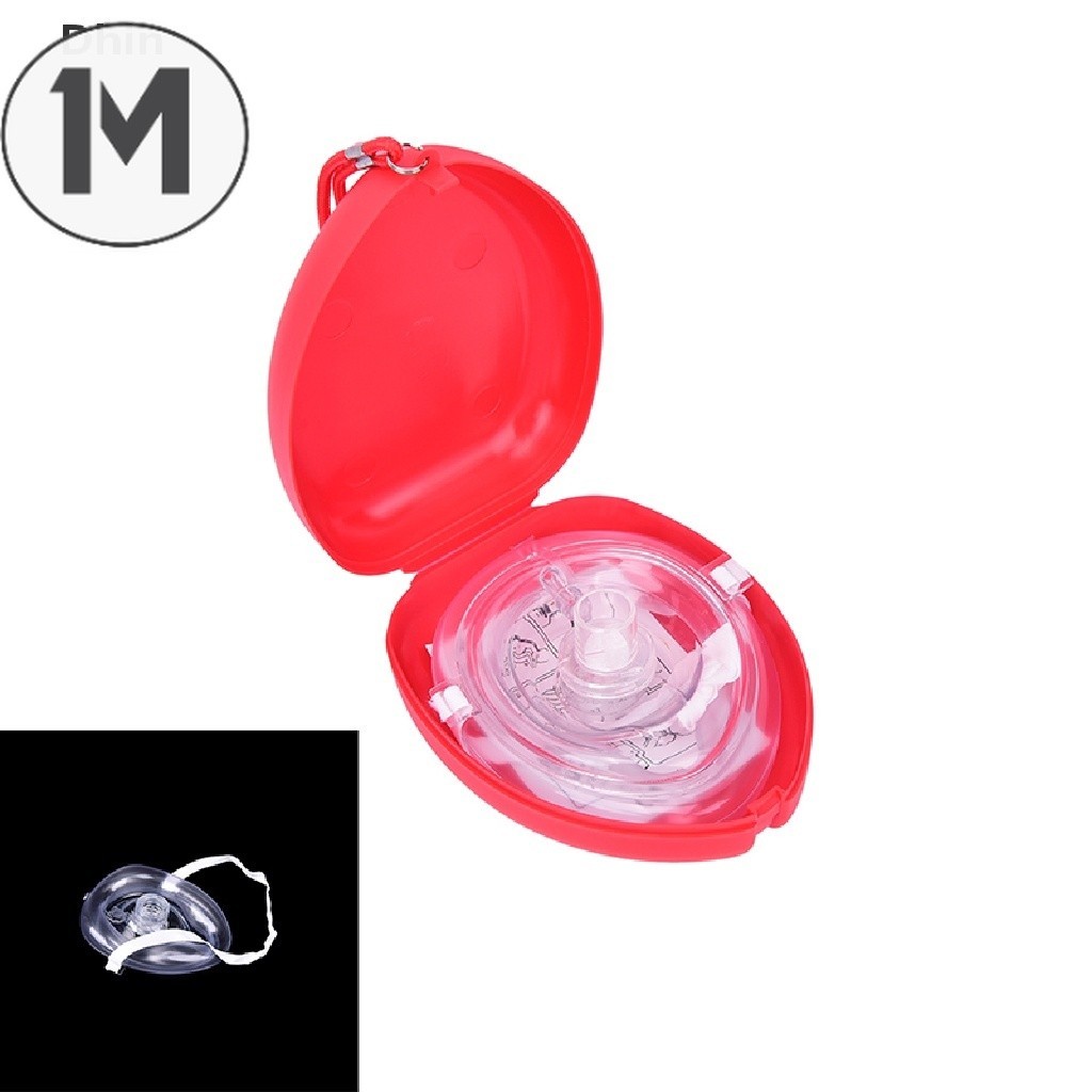 1M 1 Pocket CPR Mask in hard case Resuscitation Face Shield First Aid ...