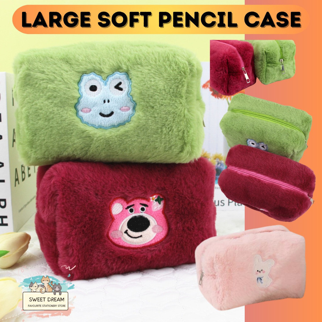 Pink Rabbit / Green Frog / Red Lotso Fluffy Soft Cute Large Storage ...