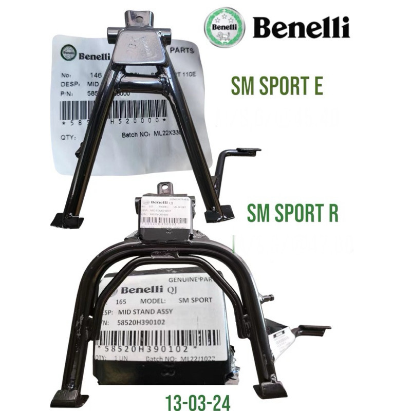 Benelli Sm Sport R / E Main Stand Tongkat Dua Original | Shopee Malaysia