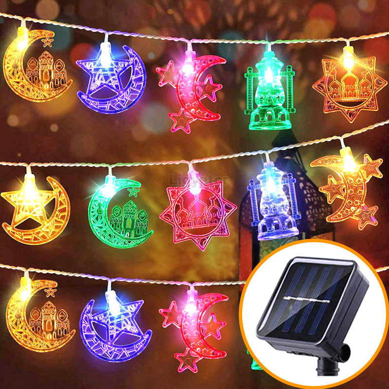 Ligyetor Ramadan String Lights Moon Star LED Lights Ramadhan Lights ...