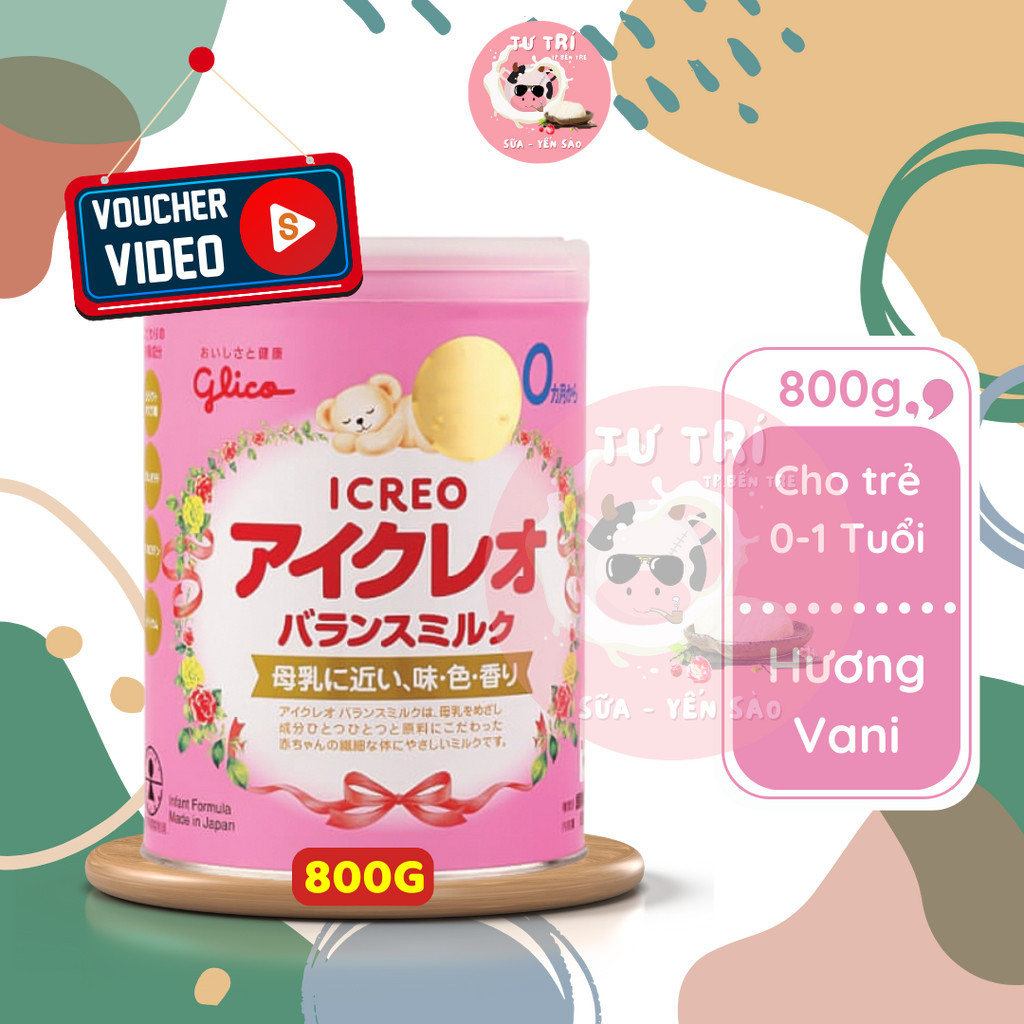 Glico powdered milk No. 0 from 0 - 12 months old can 800g. Glico ICREO ...