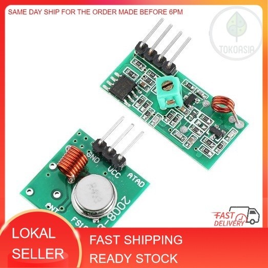 Ready Stock 433mhz Rf Decoder Transmitter With Receiver Module Kit