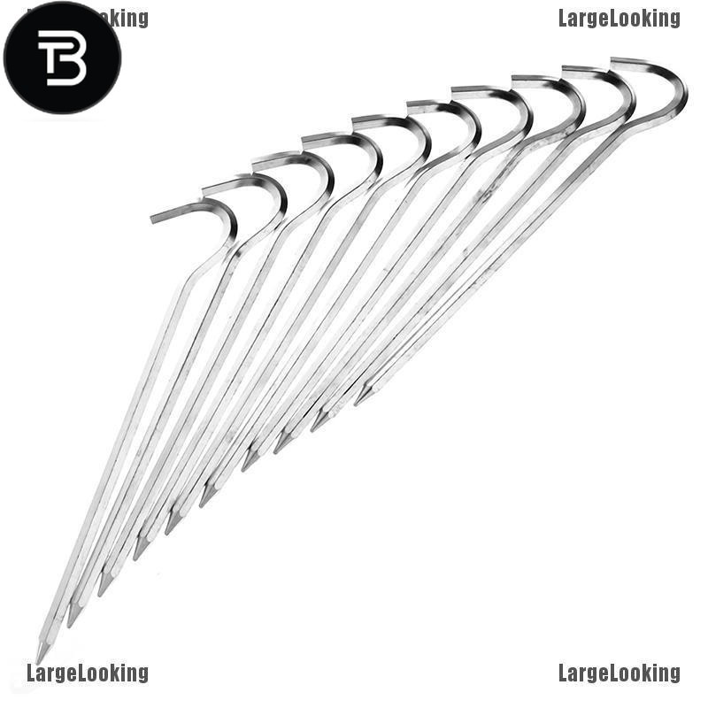 TB LargeLooking 10Pcs/SET Tent pegs Aluminum Alloy Tent nail Tent Stake ...