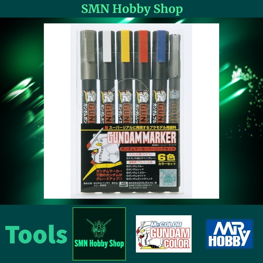 Marker Paint Color Gundam Basic Set GMS105 for Plastic Model Kits [Hobby Marker Pen Model Tools ...