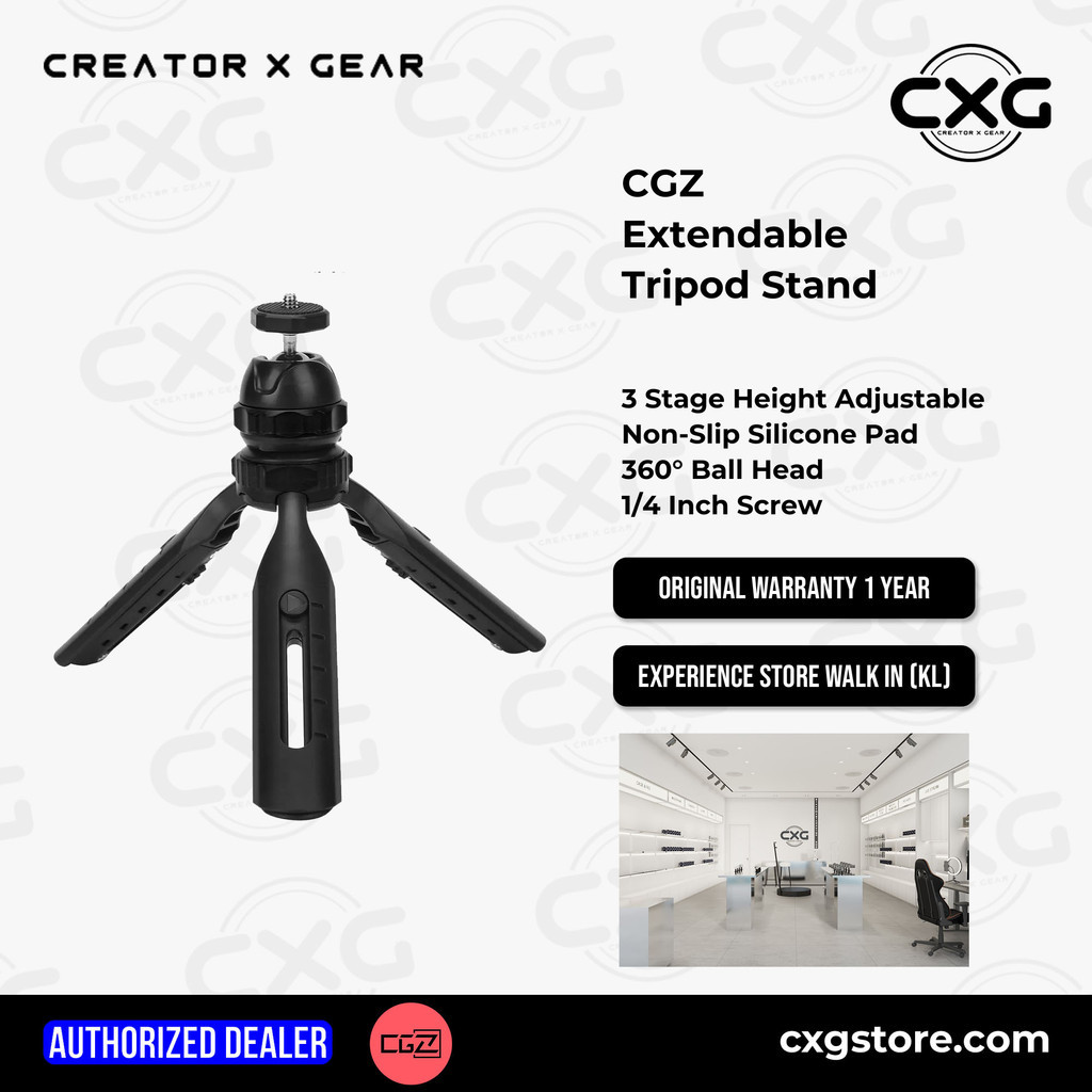 CGZ Extendable Table Tripod Stand with 1/4 Screw for Camera / Light ...