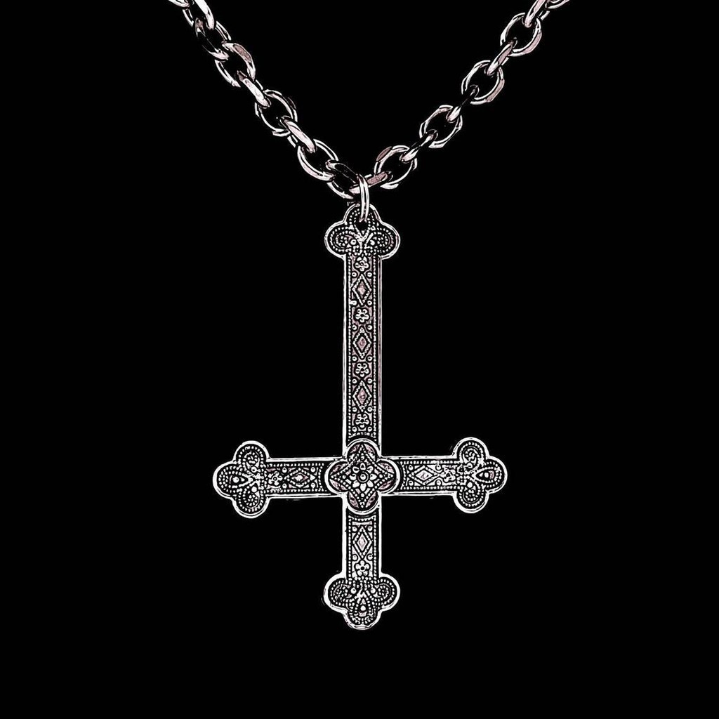Inverted Cross Necklace, Satan Jewelry, Mystery Jewelry, Victoria Era ...