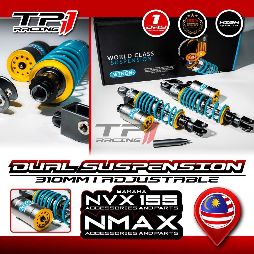 NMAX NVX Dual Suspension I Monoshock I Adjustable Rebound + Compression ...
