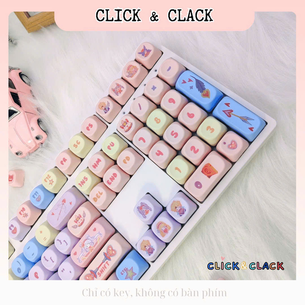 Keycap Cartoon Angel Girl MOA profile - BPT dyesub 120 keys used on ...