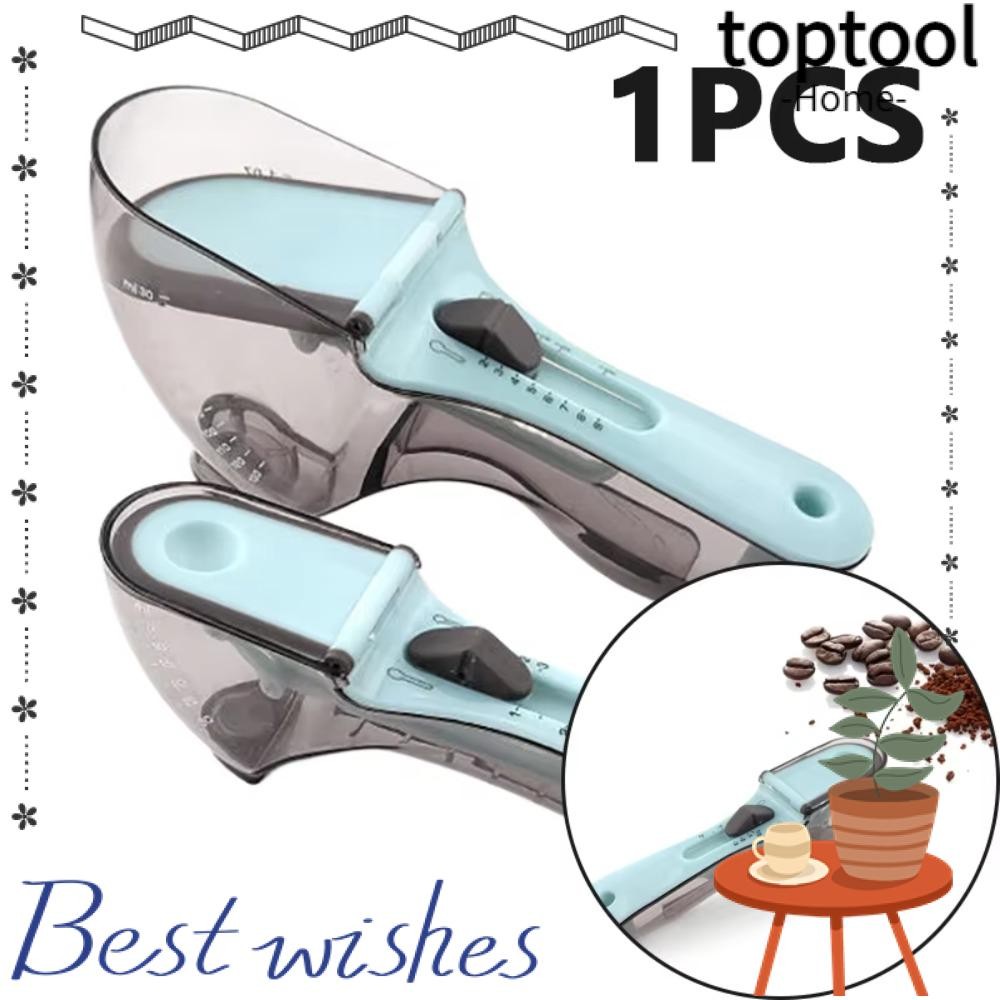 TOPTOOL Food Measuring Scoop Scale, Plastic Adjustable Kitchen ...