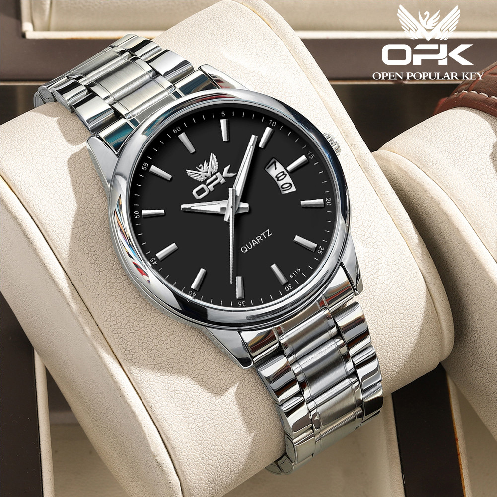 OPK Jam Tangan Lelaki Original Waterproof Quartz Stainless Steel ...