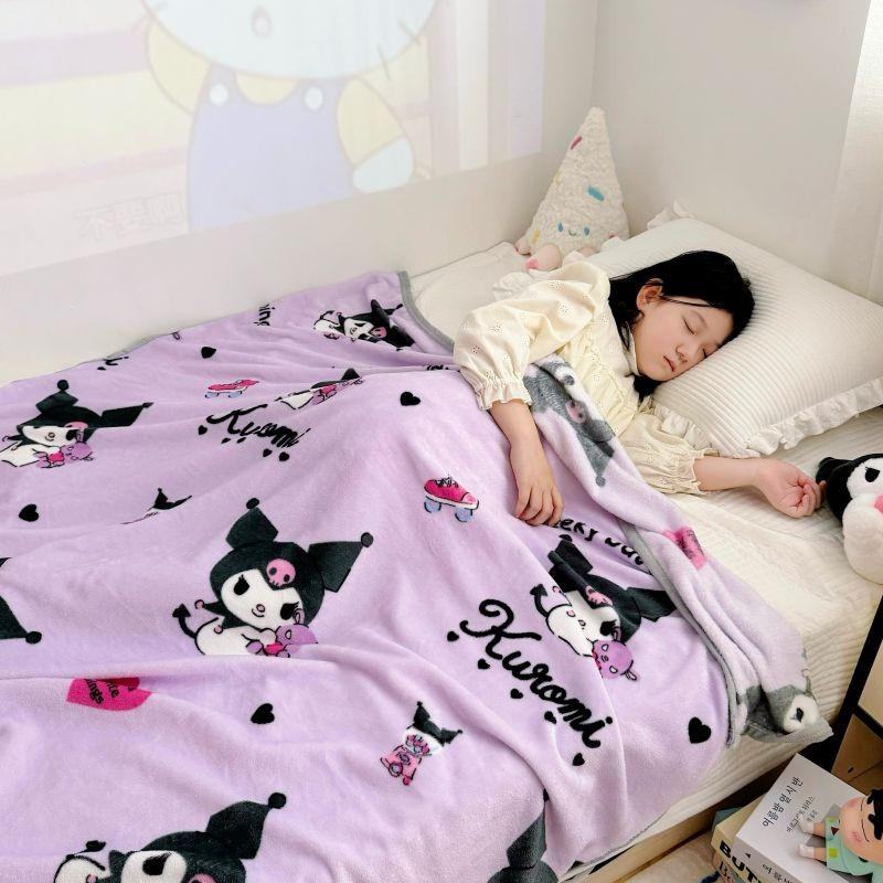 Cute Cartoon Print Quilt Comforter Warm Double-Sided Milk Velvet ...