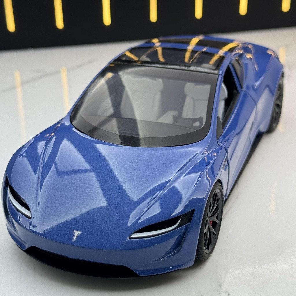 Tesla R Convertible Sports Car Alloy Car Model 1: 24 Pull Back Toy Car ...