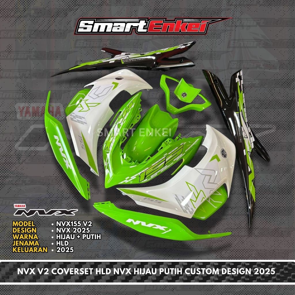 HLD-NVX V2 COVERSET NVX HIJAU PUTIH CUSTOM DESIGN 2025 HLD | Shopee ...
