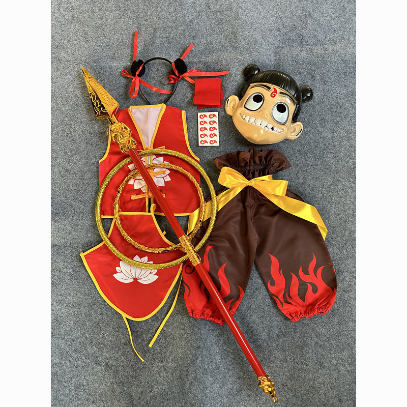 Nezha Costume Nezha Demon Boy Advent the World Boys Girls Show cos Same ...