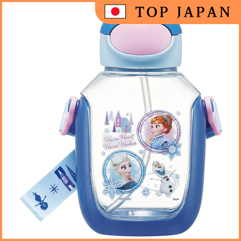 Disney Princess Straw Water Bottle with One-Push Lid - 530ml - Skater ...