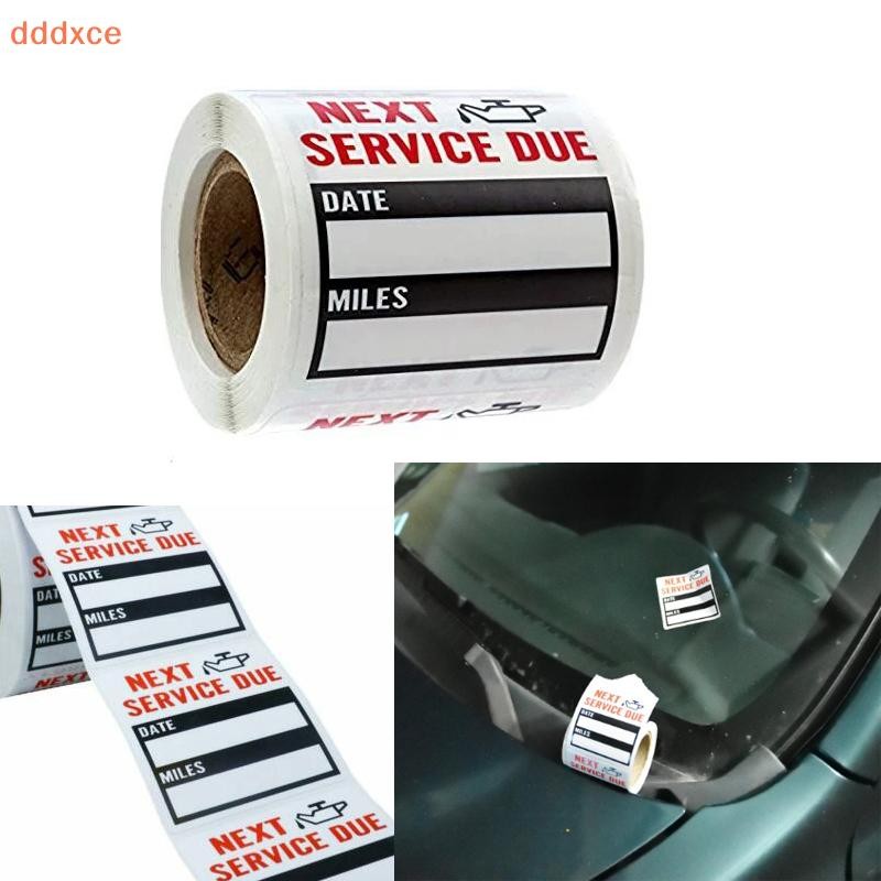 [dddxce] 100pcs/roll Oil Change/Service Reminder Stickers Window ...