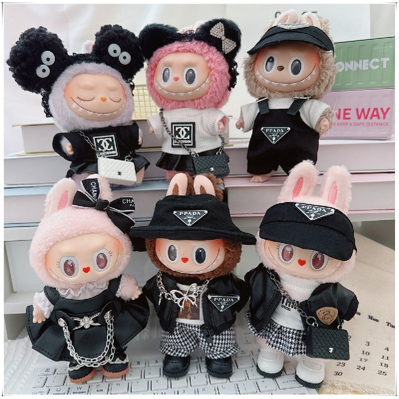 1/2 Generation V1 V2 labubu Baby Clothes Accessories 17cm Macaron ...