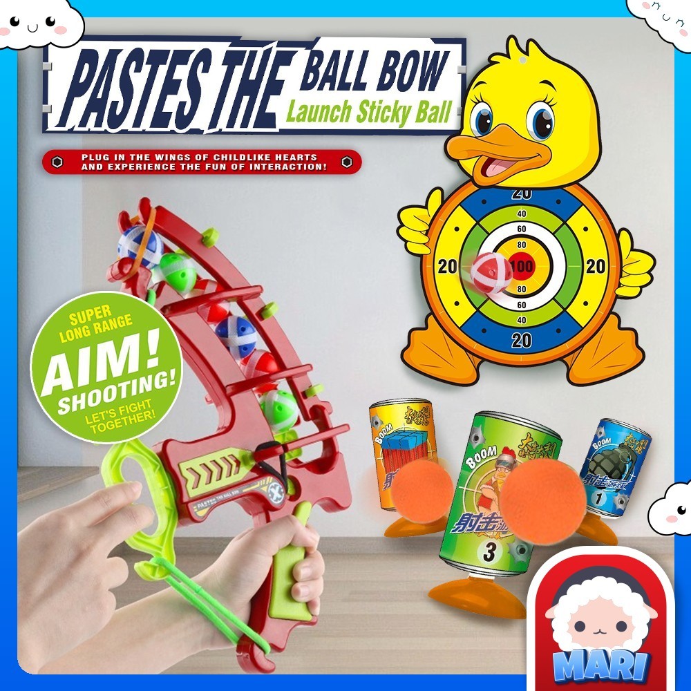 Launch Sticky Paste Ball Bow Series Mini Target Dart Board Blaster Ball ...