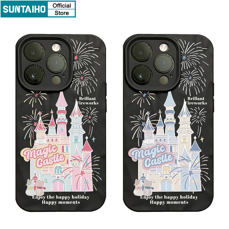 Suntaiho Aesthetics Unique Casing Castle Pattern Phone Case for Iphone ...