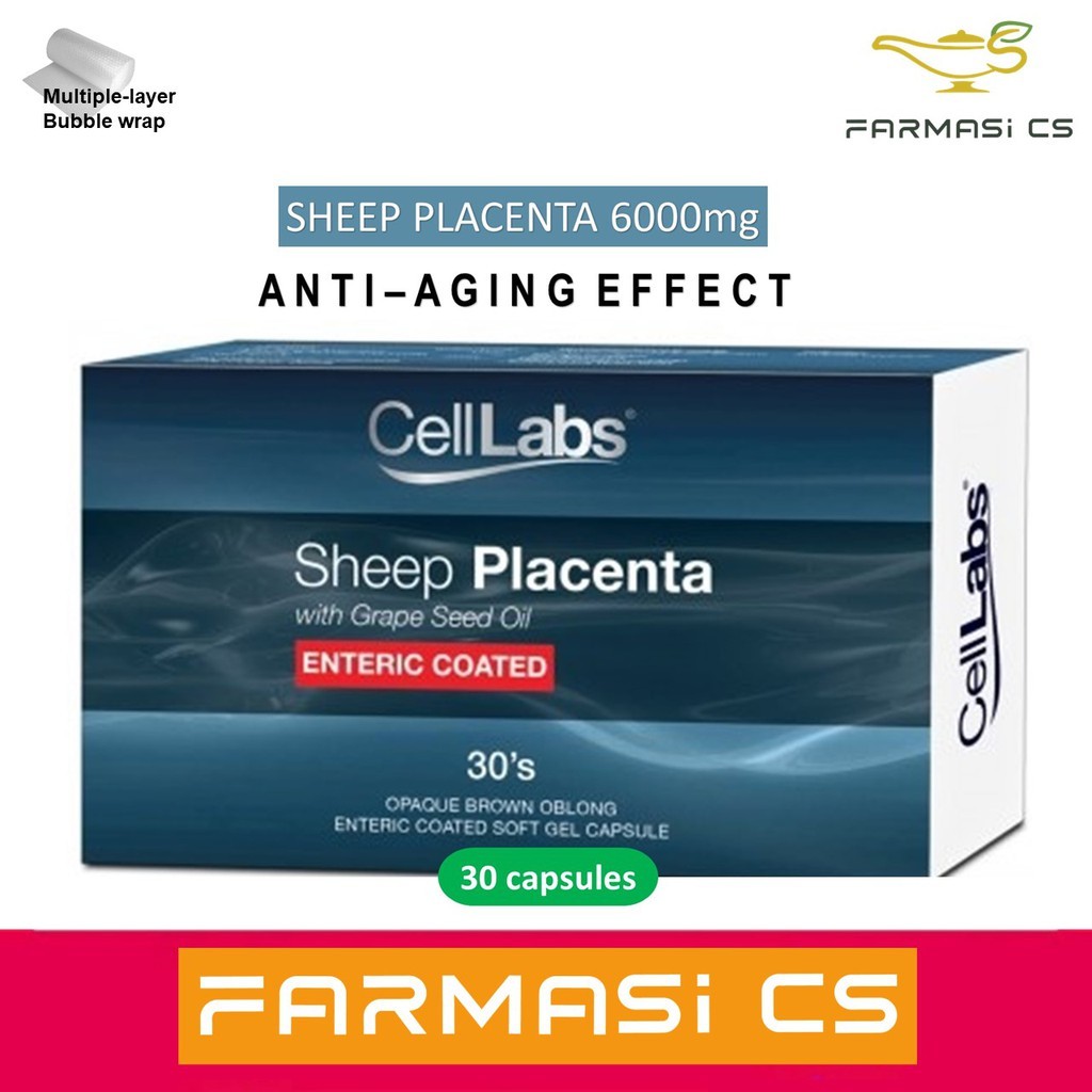 CellLabs Sheep Placenta Enteric Coated 6000mg 30 Capsules DATE [ Cell ...