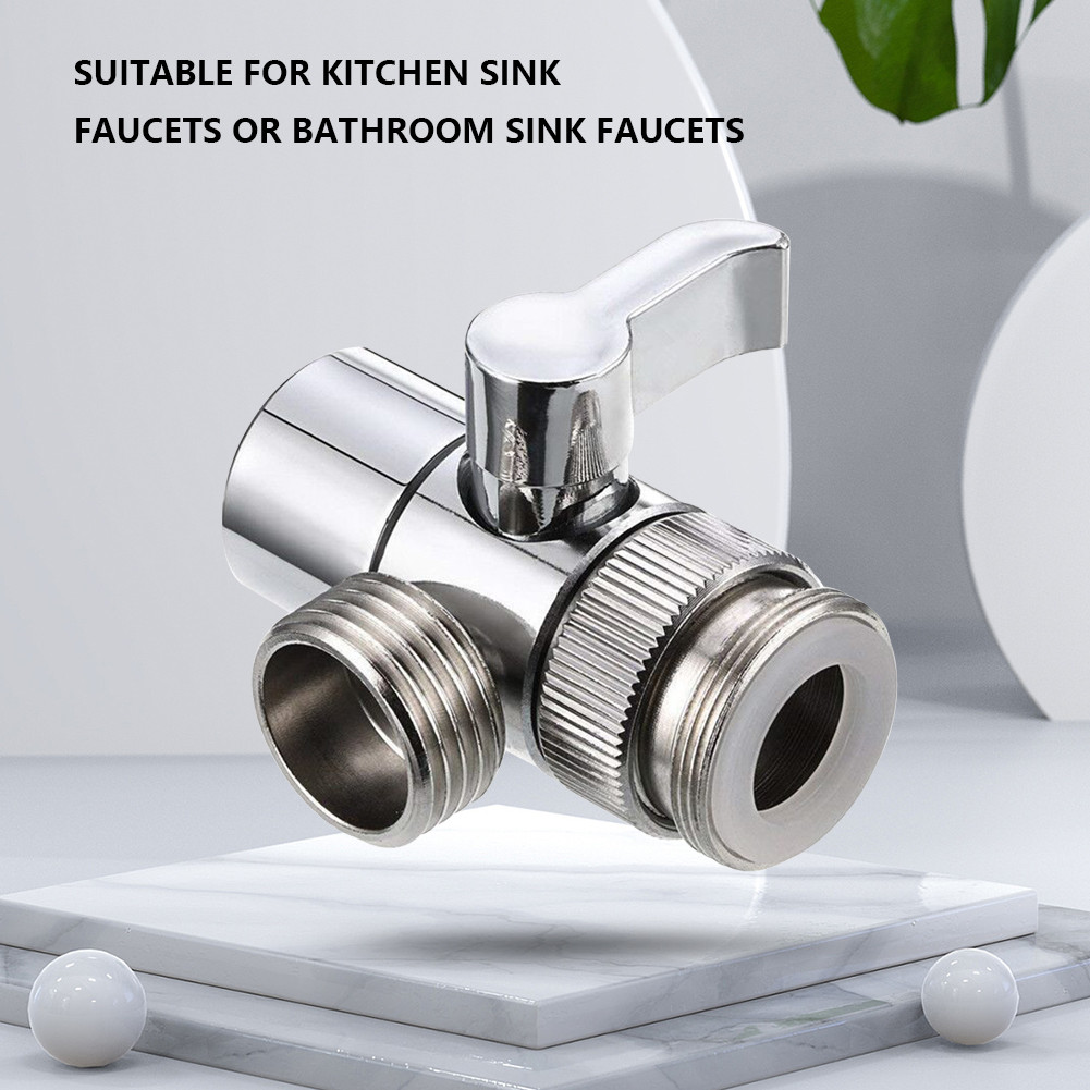 3 Ways Plastic Switch Faucet Adapter Kitchen Sink Splitter Diverter ...