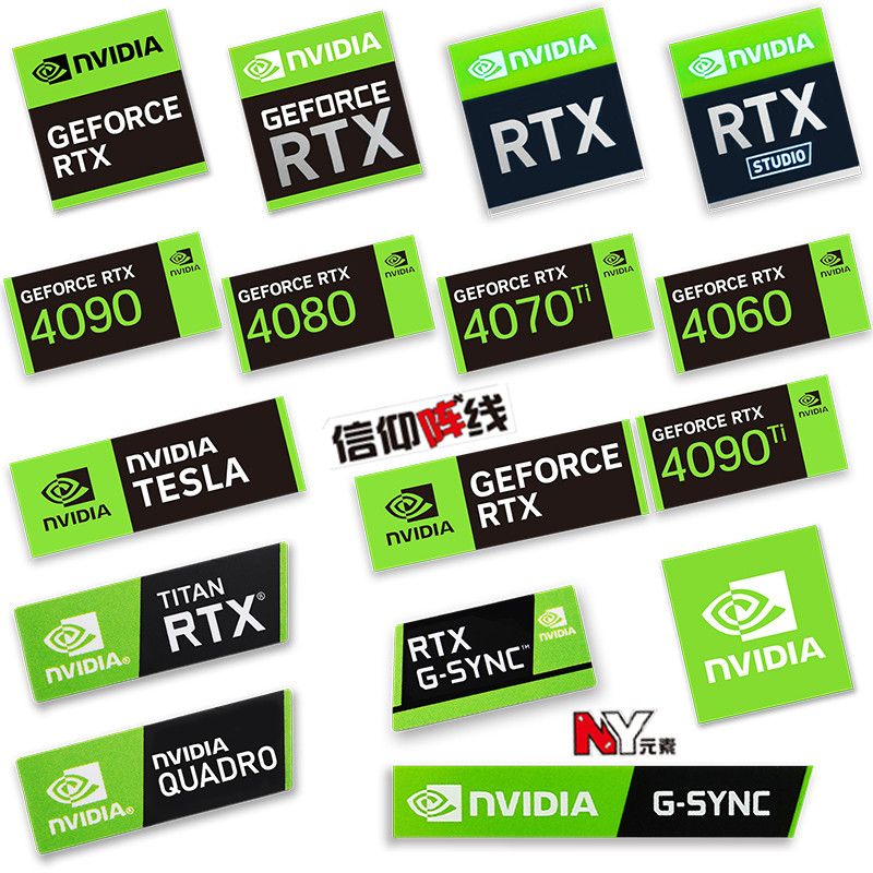 Stickers New Style Original RTX 4090TI 4080 4070TI 4060 Desktop Phone ...