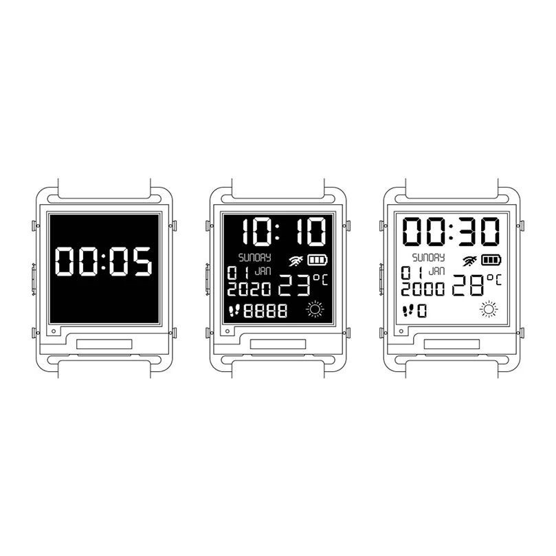 Watchy V2.0 ESP32 Watch WIFI Bluetooth-Compatible Programmable Watch E ...