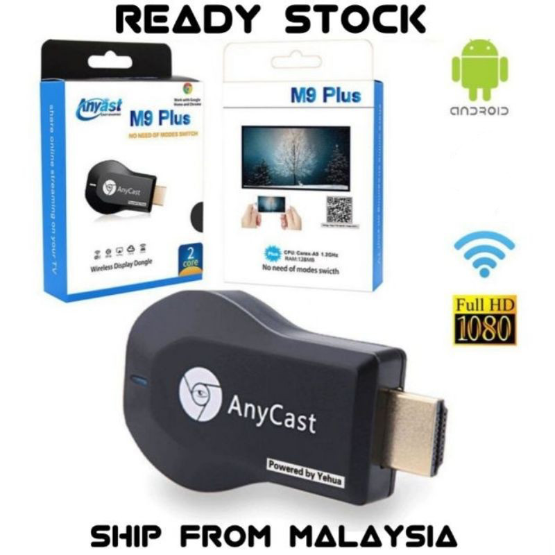 AnyCast M9 Plus Wireless TV Dongle DLNA Aplay HD Video TV Stick ...