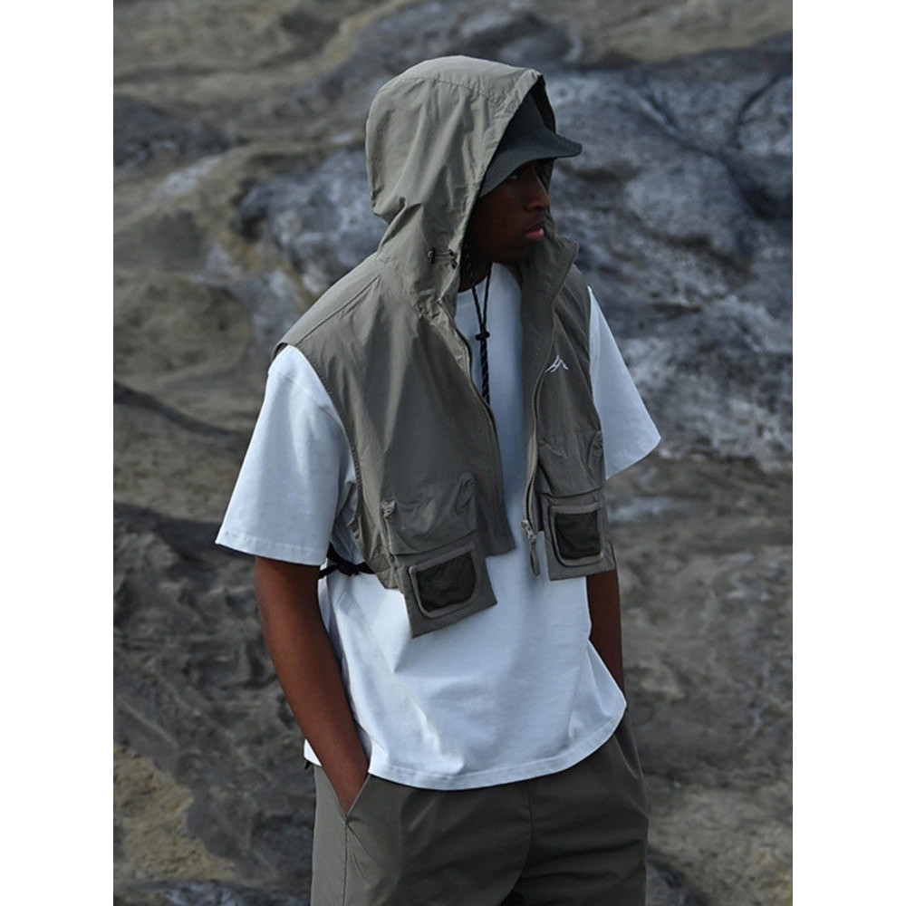 Summer Mountain Series Outdoor Multi-Pocket Half-Length Vest Men Women ...