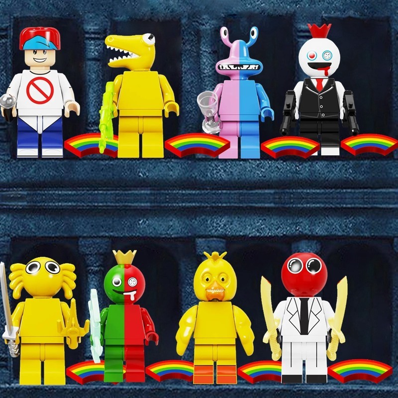 Rainbow Friends Cute Anime Cartoon Building Blocks Toys For Children ...