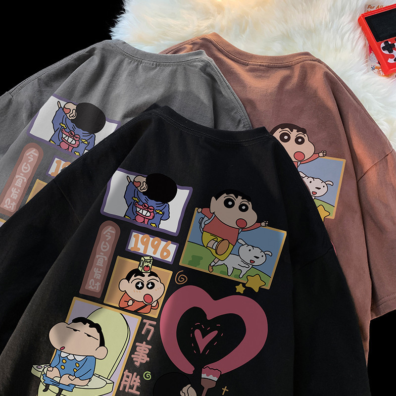 Japanese Anime Crayon Shin Chan Hip-hop Street Print Short Sleeve T ...