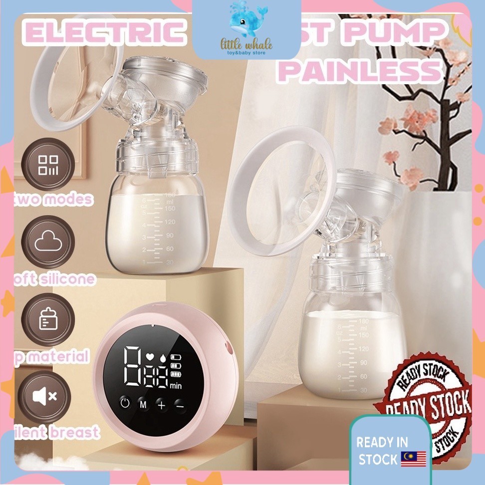 🐳Rechargeable Electric Breast Pump pam susu ibu Flange Silicone Breast ...