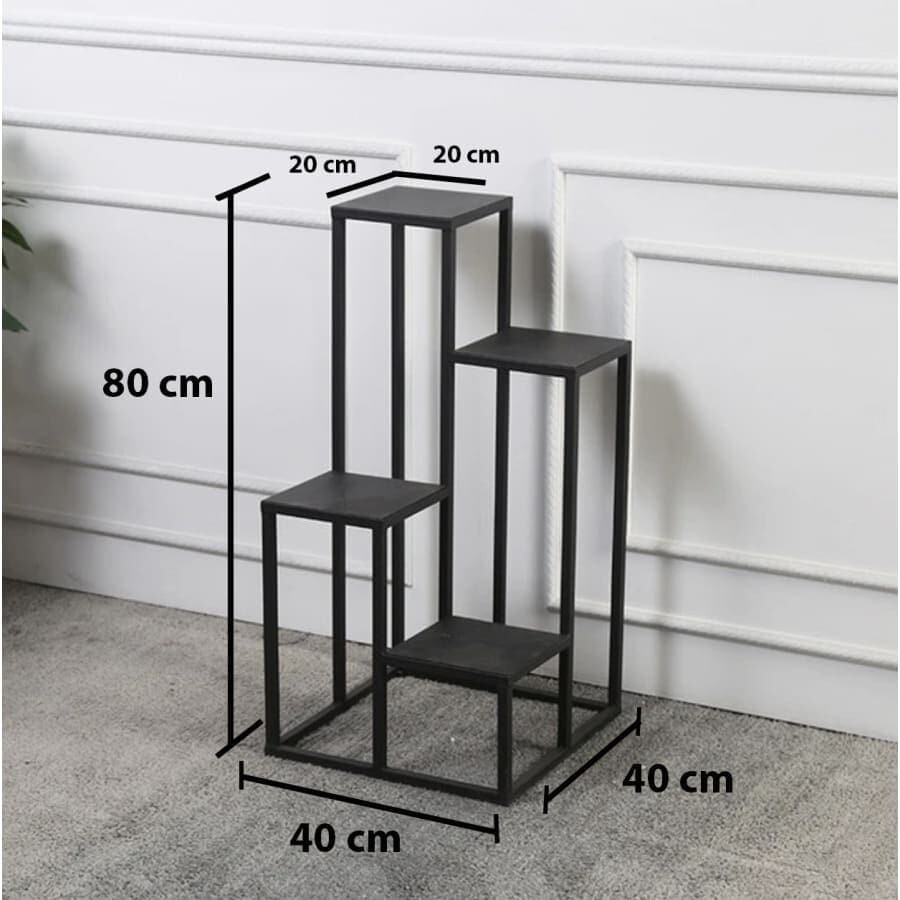 Floor Stand Table Colored Steel Work Mixed With Real Wood Height 80 Cm ...