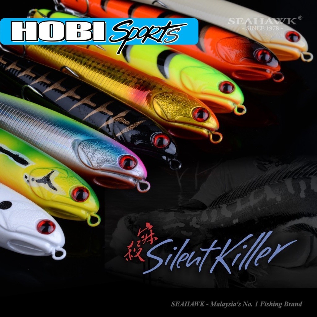 SEAHAWK SILENT KILLER TOP WATER LURE - LONGCAST/ACTION SENANG / CANTIK ...