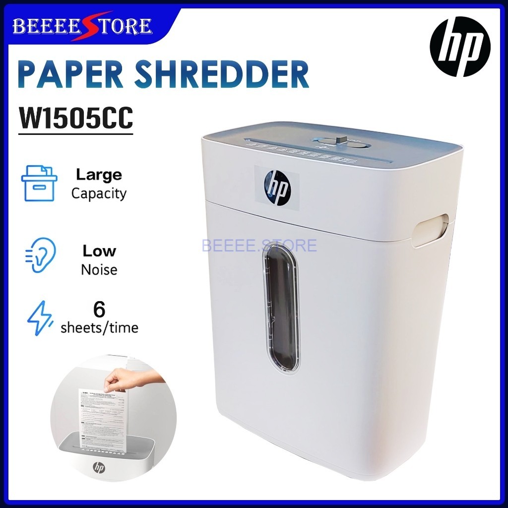 HP W1505CC Paper Shredder cross cut machine - 6Sheets | Shopee Malaysia
