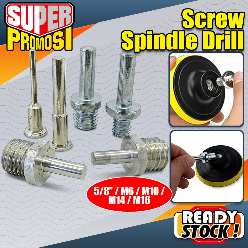 M6/M10/M14/M16 Adapter Screw Spindle Drill for Polish Backing Pad ...