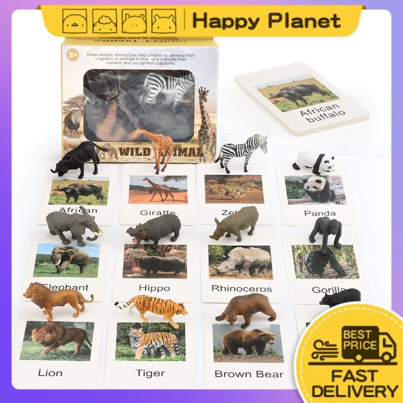 Happy Planet High Quality Miniature Animal Matching Card Baby Learning ...