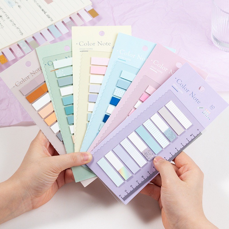 200pcs Colorful Sticky Note Memo Pad Label Sticker Bookmarks Index ...