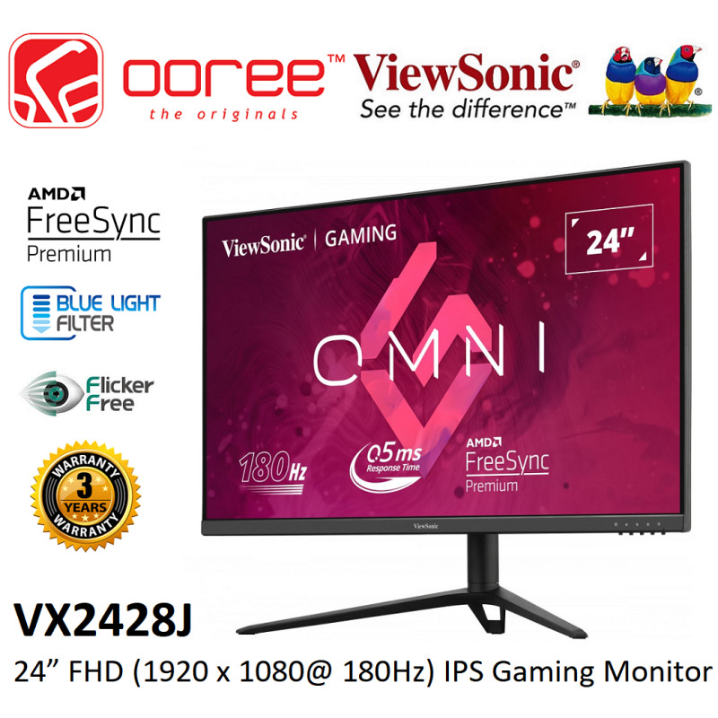 VIEWSONIC 24” VX2428J 180HZ (HIGH LOW ADJUSTMENT) / VX2479-HD-PRO 165HZ ...