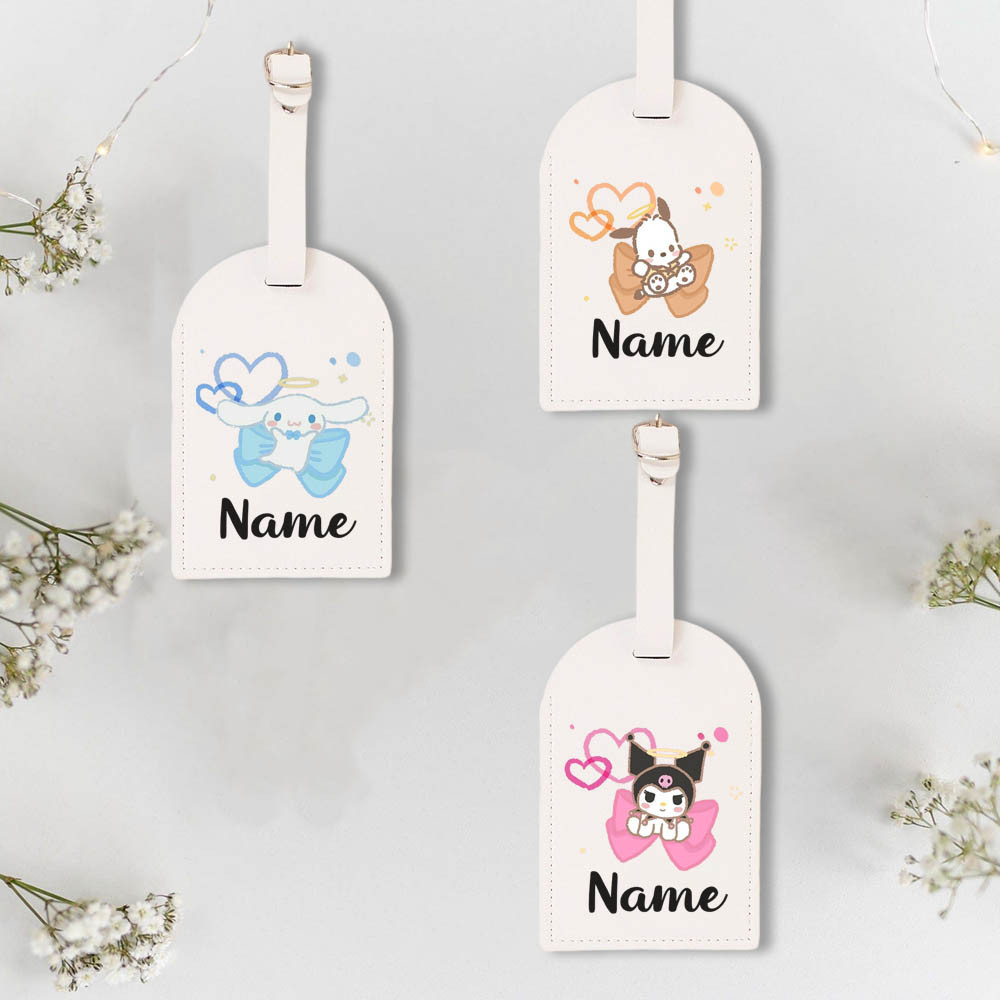 Sanrio Cinnamoroll Kuromi Custom with Name Print New PU Leather Travel ...