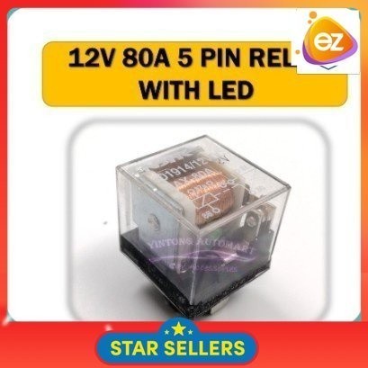 12V 80A 5 PIN Relay with LED (1PC) | Shopee Malaysia