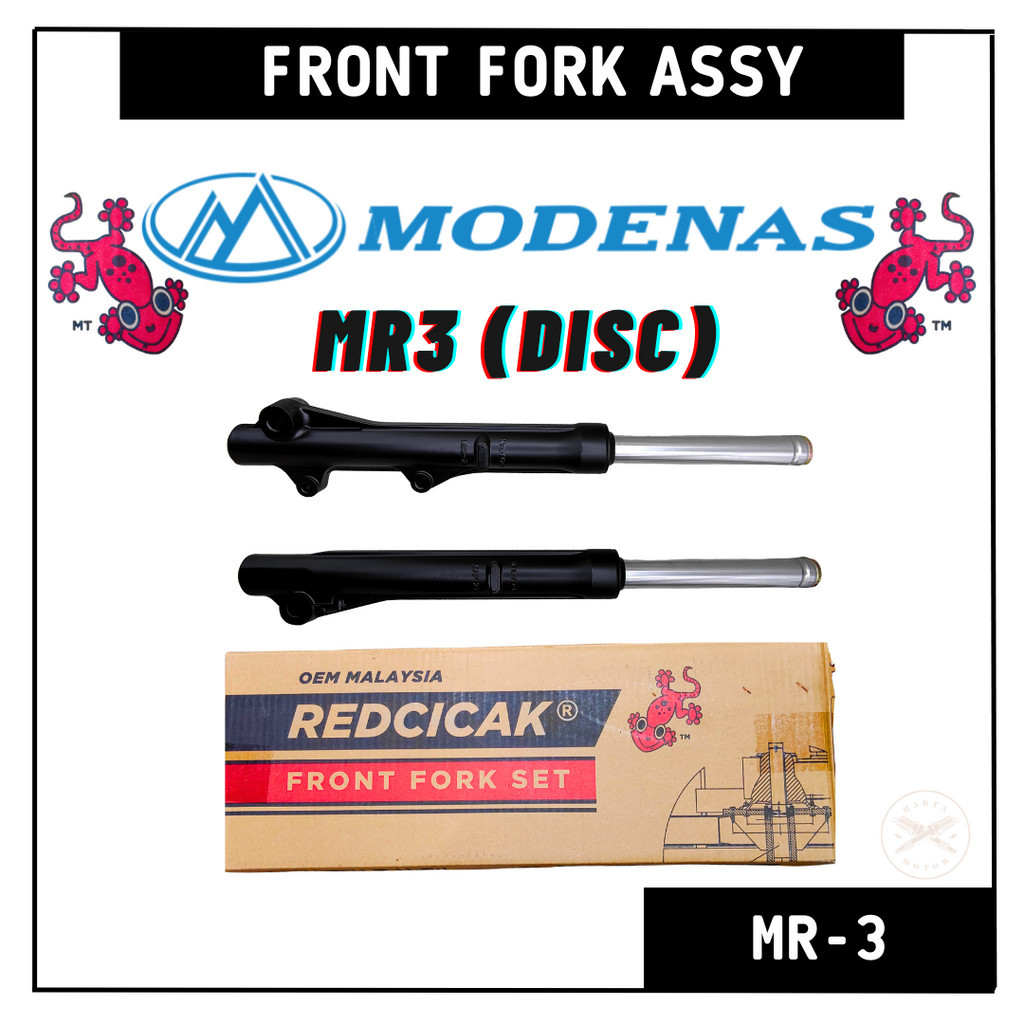 100% RED CICAK FRONT FORK ASSY MR-3 DISC NO DISC DRUM - [ MR3 SAHAJA ...