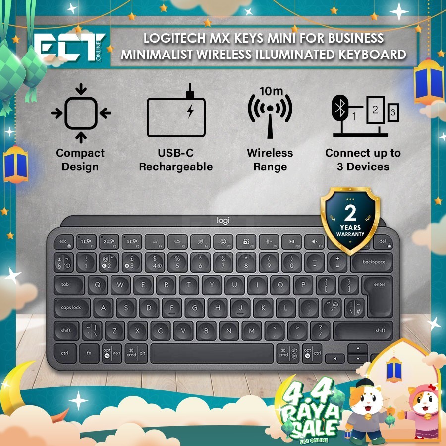 Logitech MX Keys Mini for Business Minimalist Wireless Illuminated ...