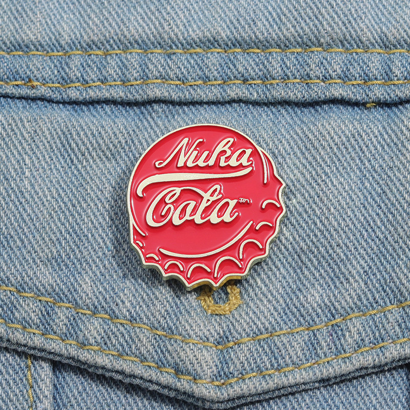 "Nuka Cola" Bottle Cap Enamel Brooch Fallout 4 Video Game Fun Metal ...