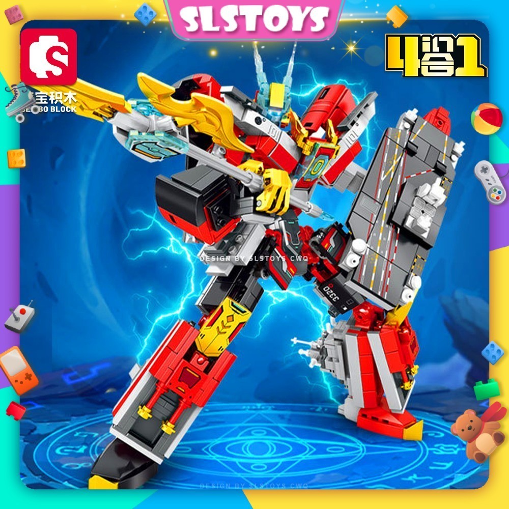 Sembo Block 208041 Mecha Of Steel Wave Navy Robot Building Bricks Toy ...